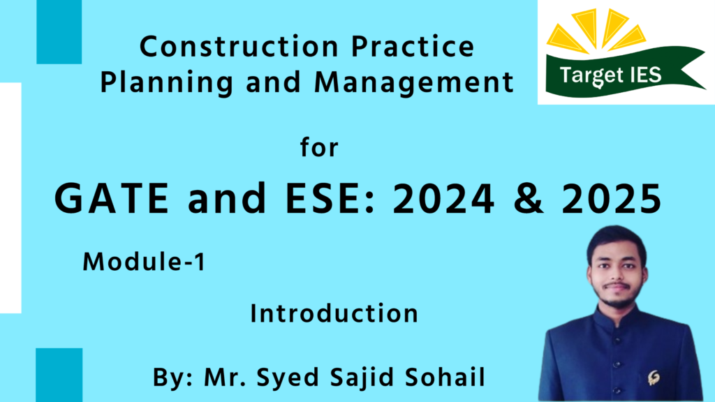 Civil Engineering (GATE + ESE) Course – Target IES