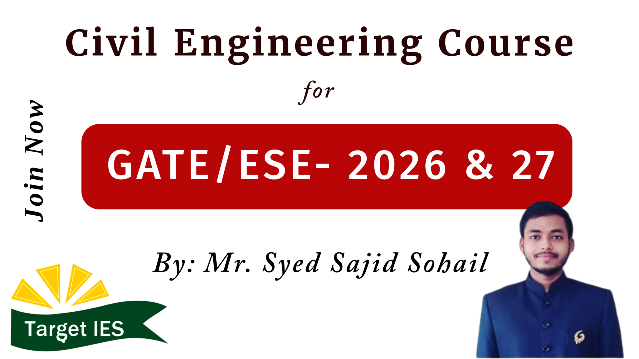 Civil Engineering (GATE + ESE) Course – Target IES